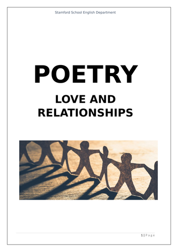 KS3 Love and Relationships Poetry Module | Teaching Resources