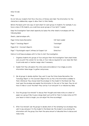 Of Mice and Men CSI Investigation | Interactive Crime Scene Lesson | KS3–KS4 English Literature ...