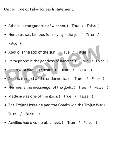 Greek Mythology Trivia for Kids - greek god facts for students ...