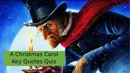 A Christmas Carol Key Quotes Quiz GCSE | Teaching Resources
