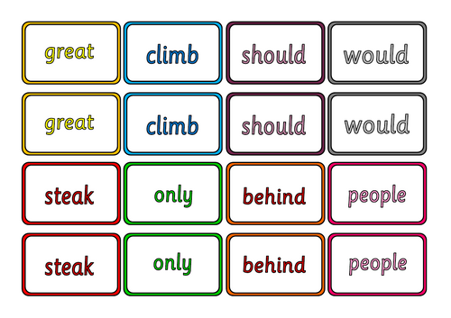 Memory Game (Year 2 words) | Teaching Resources