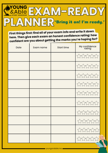 Student Exam Planner (printable) | Teaching Resources