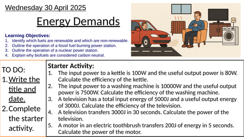 AQA GCSE Combined Science Physics (Foundation Tier): Energy Bundle: 11 ...