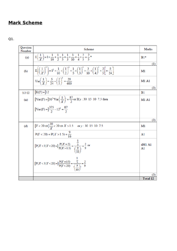 Discrete Random Variables | Edexcel IAL AS Statistics 1 - Revision ...