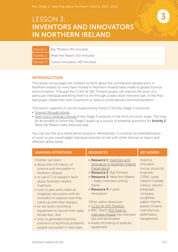 SEN Literacy Lessons based on Northern Ireland research theme - create ...