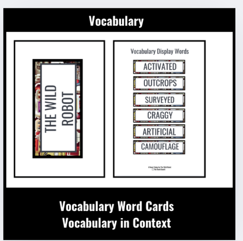 THE WILD ROBOT Novel Study | Teaching Resources
