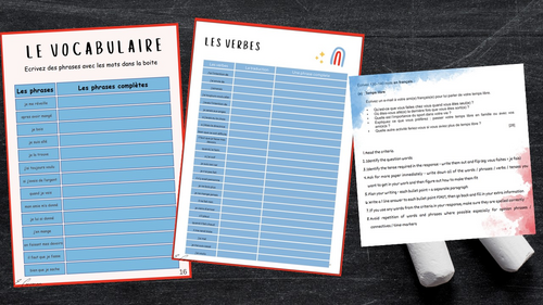 Cambridge iGCSE French writing revision booklet | Teaching Resources