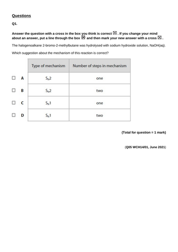 Rate determining step | Reaction Mechanisms | Rate Equation (click for ...