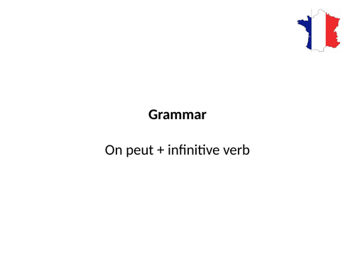 On peut + infinitive verb | Teaching Resources