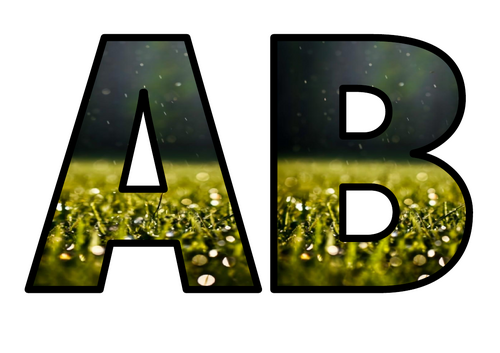 Grass Precipitation Water Cycle Dew Lettering Set Display Title Letters ...