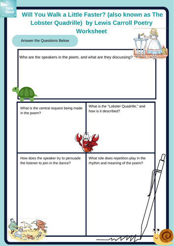 The Lobster Quadrille from Alice’s Adventures in Wonderland by Lewis ...