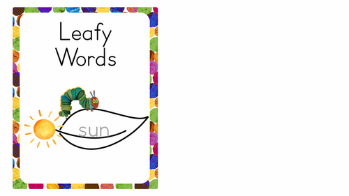 Leafy words- The Hungry caterpillar- Phonics- CVC/ CCVC/ CVCC ...