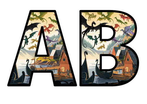 How to Train Your Dragon Dragon-filled Berk sky Lettering Set Display ...