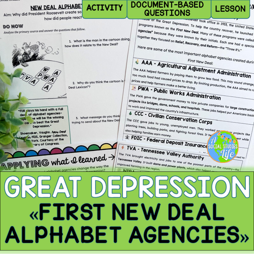 First New Deal Alphabet Agencies | Teaching Resources