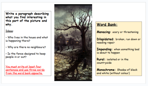 KS3 Creative Writing: Gothic Guided Writing Lesson | Teaching Resources