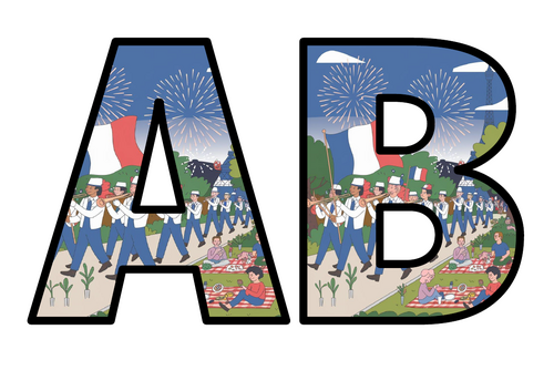 French France Bastille Day 2025 NEW Lettering Set Instant Display Title ...