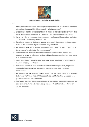 A Level Sociology: Beliefs in Society- Religion, Renewal and Choice ...