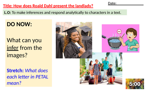 Roald Dahl - Landlady 4 Lessons | Teaching Resources