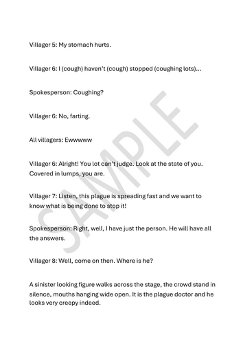 KS2 PLAGUE History Assembly Script with Song | Teaching Resources