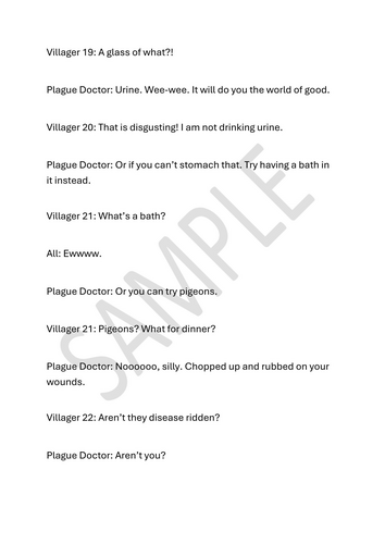 KS2 PLAGUE History Assembly Script with Song | Teaching Resources