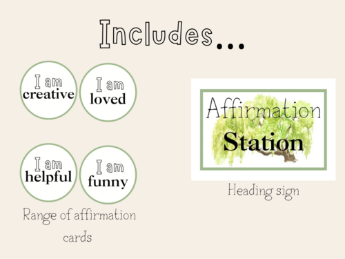 Affirmation Station Display – Positive Self-Talk Resource for EYFS ...