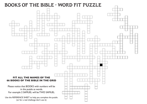 BOOKS OF THE BIBLE - WORD PUZZLE COLLECTION | Teaching Resources