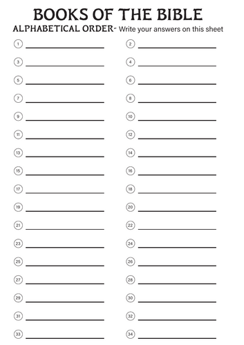 BOOKS OF THE BIBLE - WORD PUZZLE COLLECTION | Teaching Resources