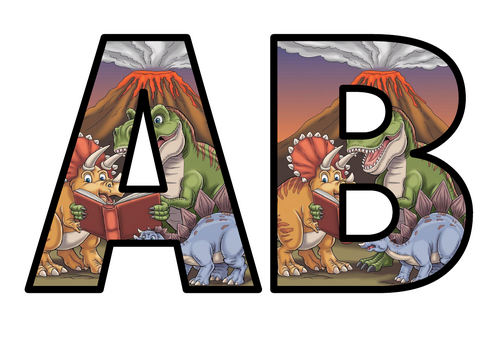 Our Classroom is Dino-mite Dinosaurs Lettering Set Display Title ...