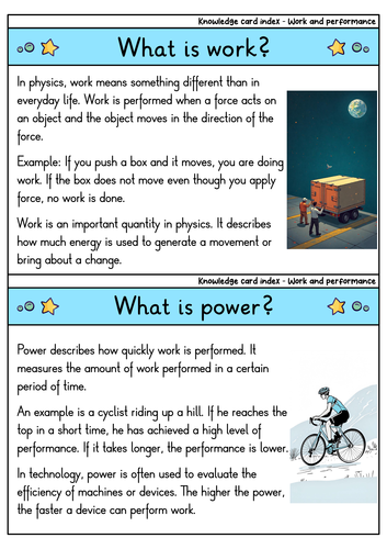 Work and Power | Physics | Energy Transfer & Mechanical Performance ...