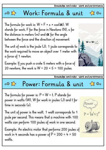 Work and Power | Physics | Energy Transfer & Mechanical Performance ...