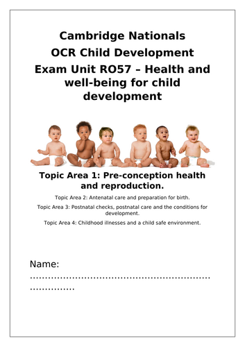 Child Development RO57 LO1 Booklet | Teaching Resources
