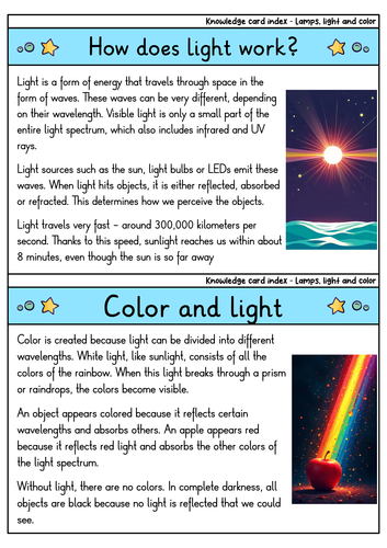 Lamps, Light and Color | Physics | Illumination, Waves & Perception ...