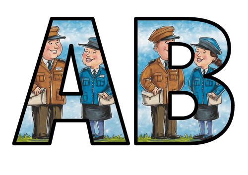 Postal Worker Postman Dramatic Role Play Center Area Lettering Set ...