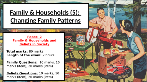 Sociology – Family & Households: Changing Family Patterns | Teaching ...