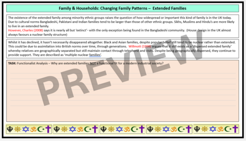 Sociology – Family & Households: Changing Family Patterns | Teaching ...