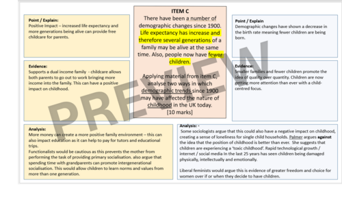 Sociology – Family & Households: Changing Family Patterns | Teaching ...