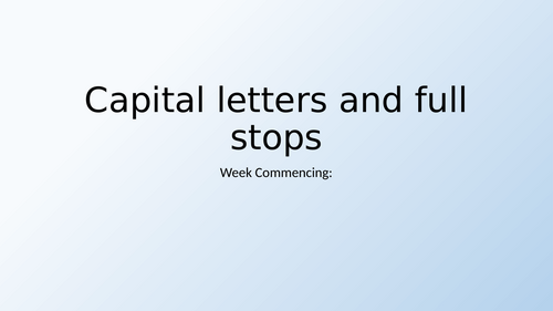 Capital letters and full stops grammar lessons | Teaching Resources