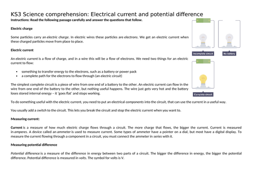 Year 8 Physics - Comprehension Bundle | Teaching Resources