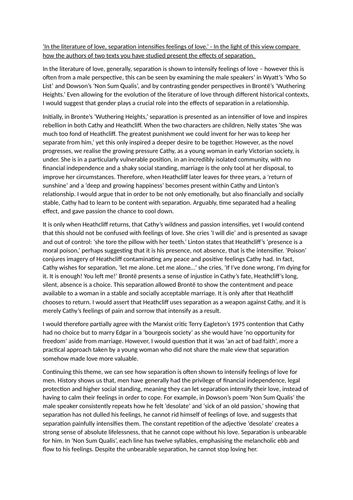 A* Essay Examples A Level English Lit - Wuthering Heights & Poetry ...