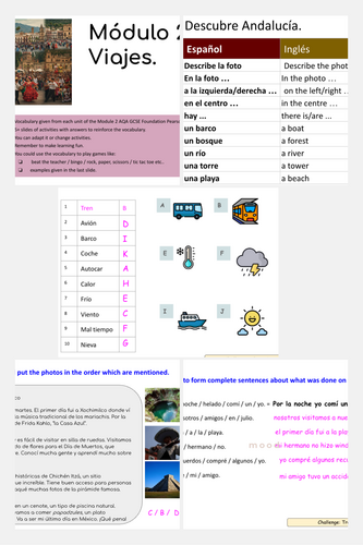 2026 Spanish GCSE - Module 2- Viajes | Teaching Resources