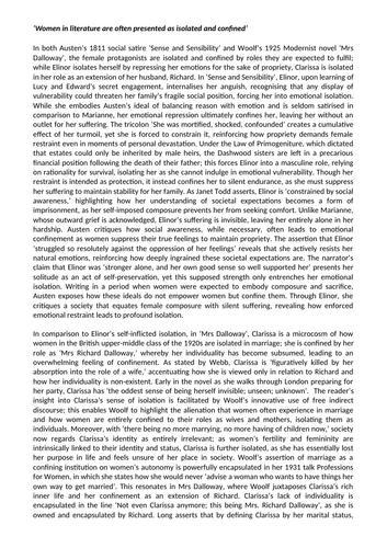 A LEVEL OCR ENGLISH LIT EXEMPLAR PARAGRAPH | Teaching Resources