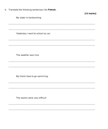AQA A full French Writing Paper (Foundation) (new spec)_Version 1 ...