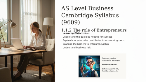 1.1.2 The role of entrepreneurs - AS Business Cambridge Syllabus (9609 ...