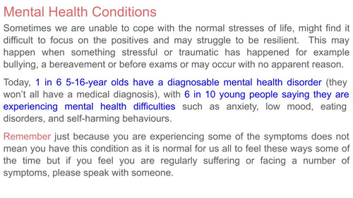 Mental Health Awareness Lesson | Teaching Resources