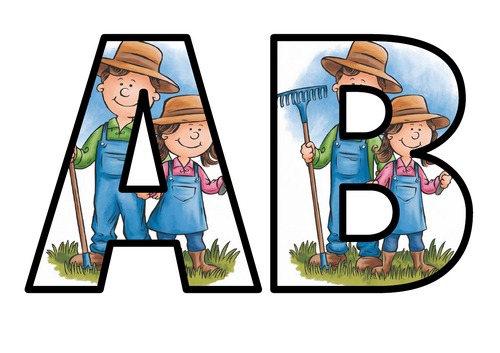 Gardeners Dramatic Role Play Center Lettering Set Instant Display Title ...