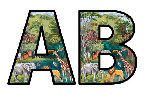 Geography Biodiversity Lettering Set Instant Display Title All Letters ...