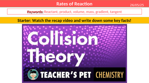 GCSE chemistry - Rates of reaction bundle | Teaching Resources