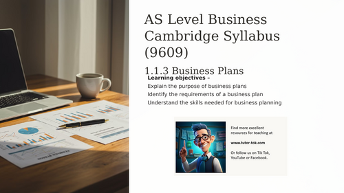 1.1.3 Business Plans - AS Level Business Cambridge (9609) | Teaching ...