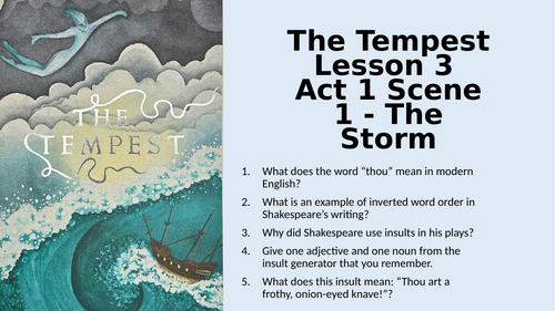 The Tempest - Act 1 Scene 1 | Teaching Resources
