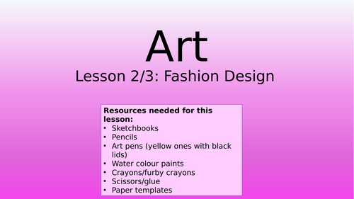 KS2 Art - Fashion Design | Teaching Resources